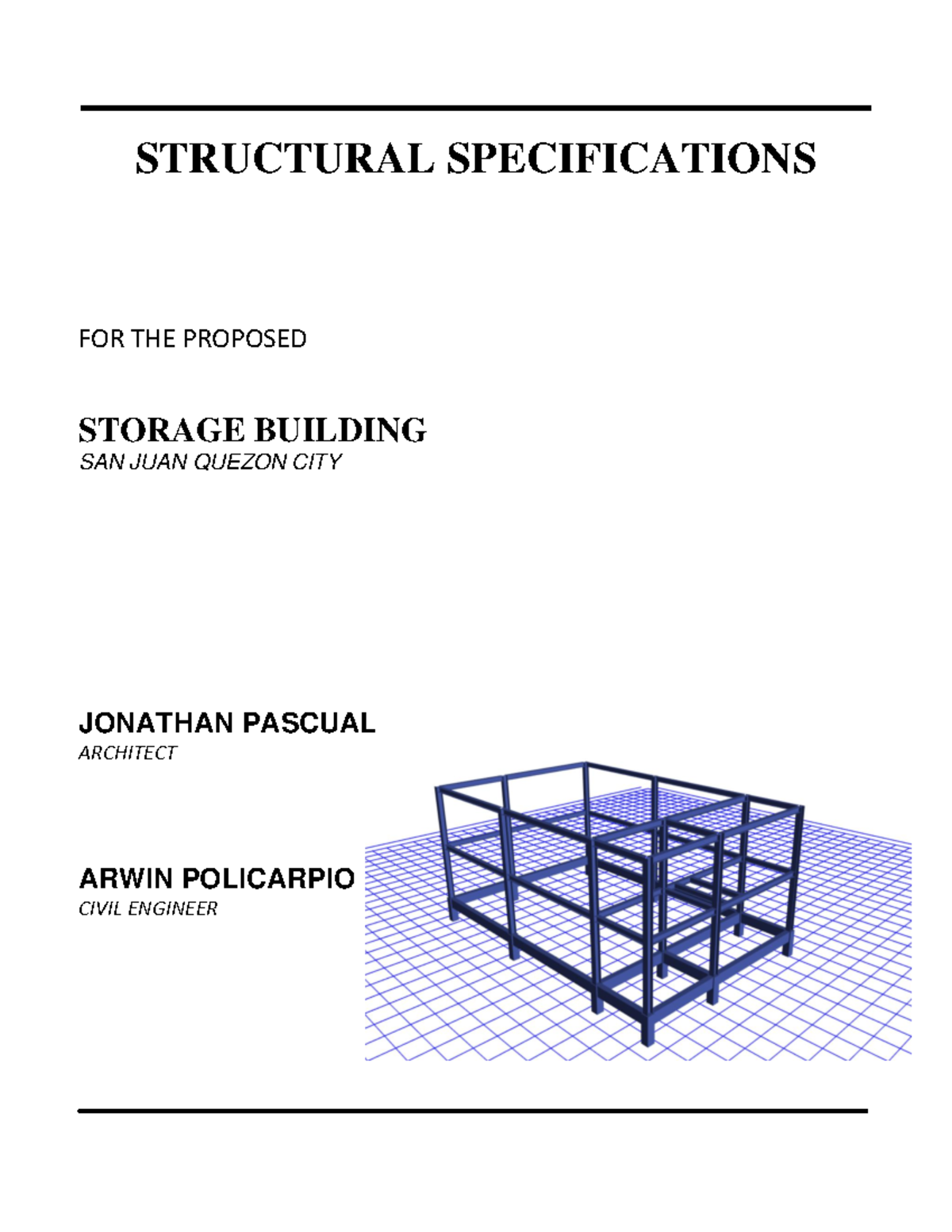 Structural-Specifications - BS Architecture - PUP - Studocu