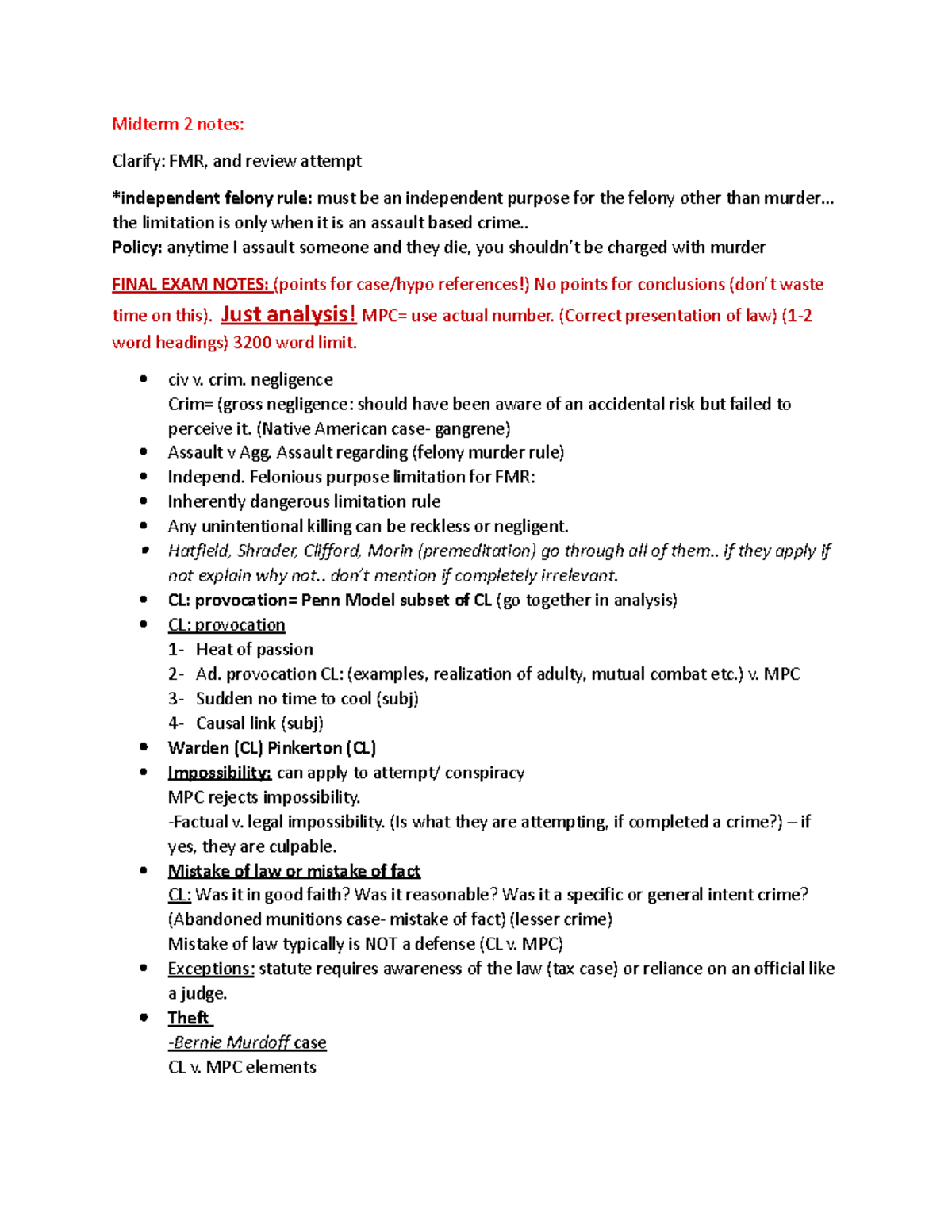 AKB Crimlaw EXAM Answer Outline- BY Concept - Midterm 2 notes: Clarify ...