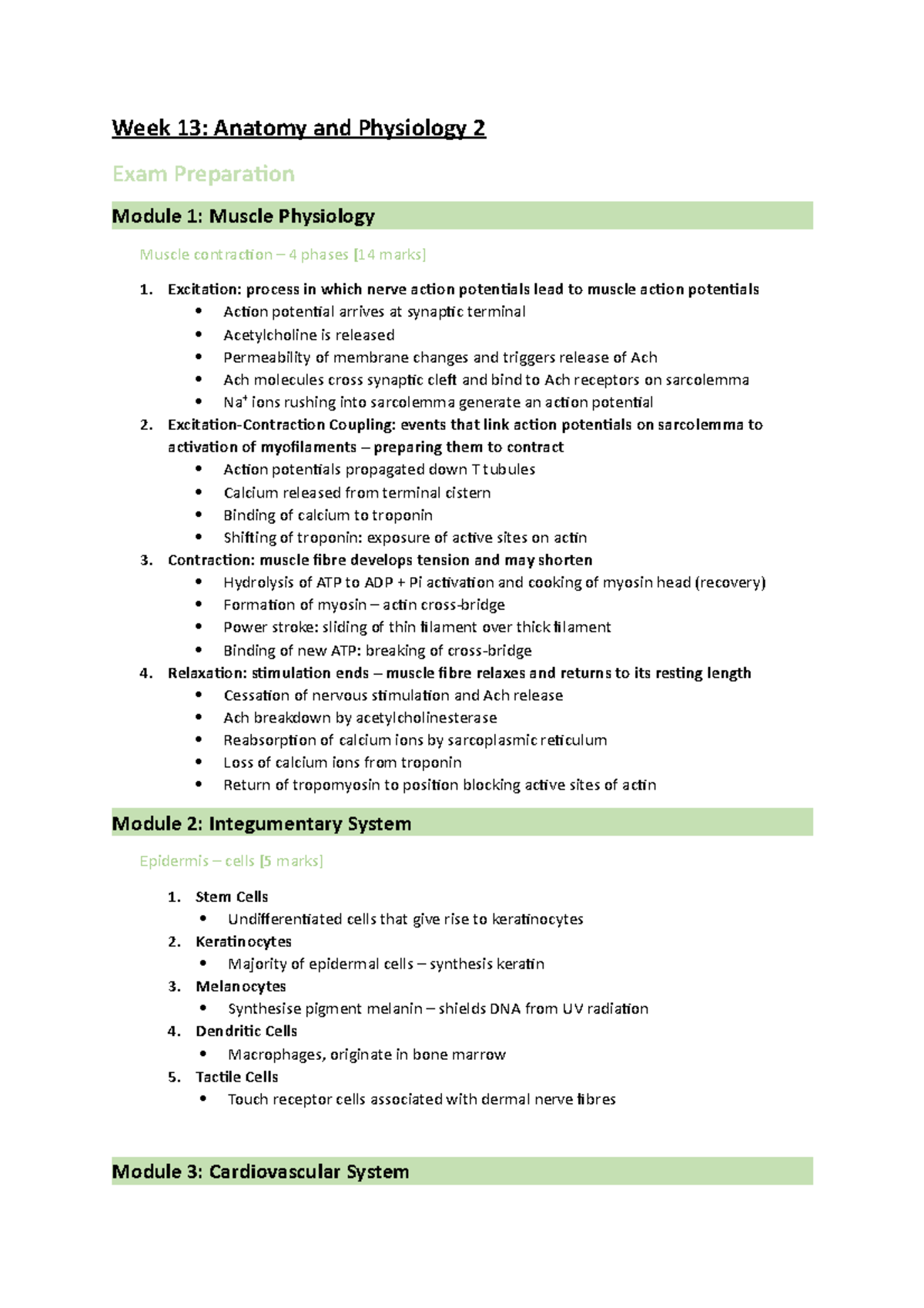 Anatomy and Physiology 2 Exam Preparation - Week 13: Anatomy and ...