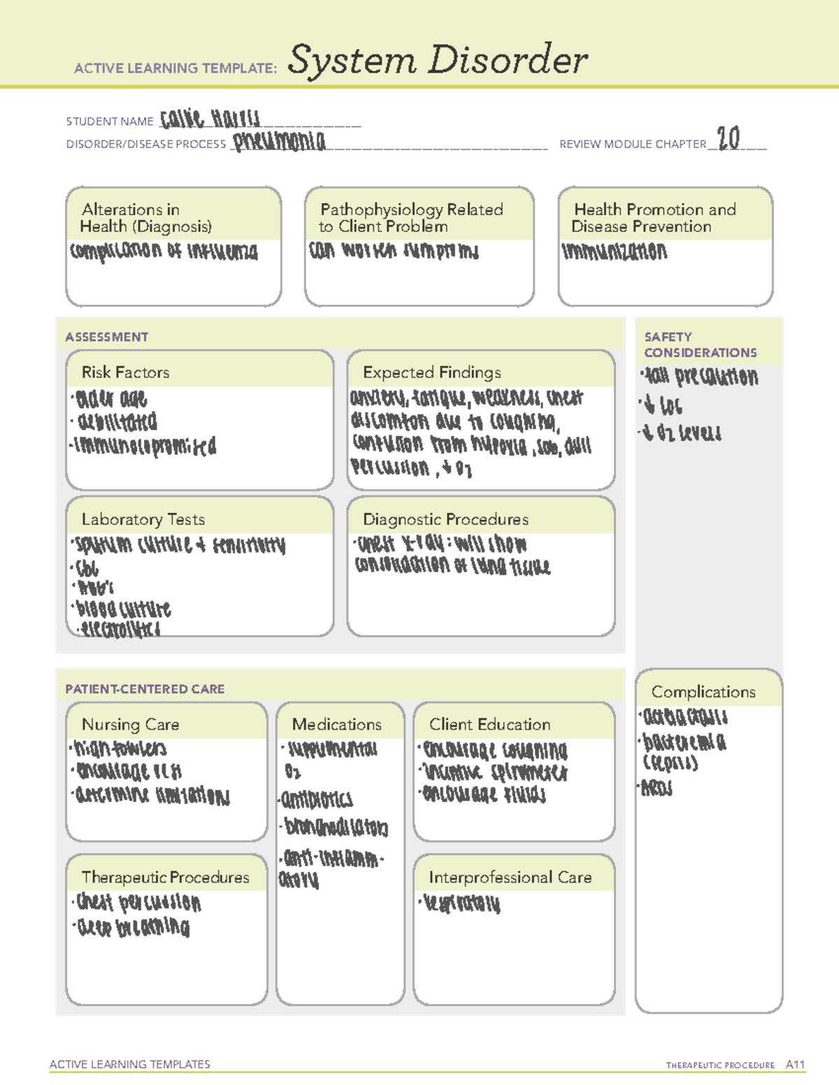 Pneumonia - ACTIVE LEARNING TEMPLATES THERAPEUTIC PROCEDURE A System ...