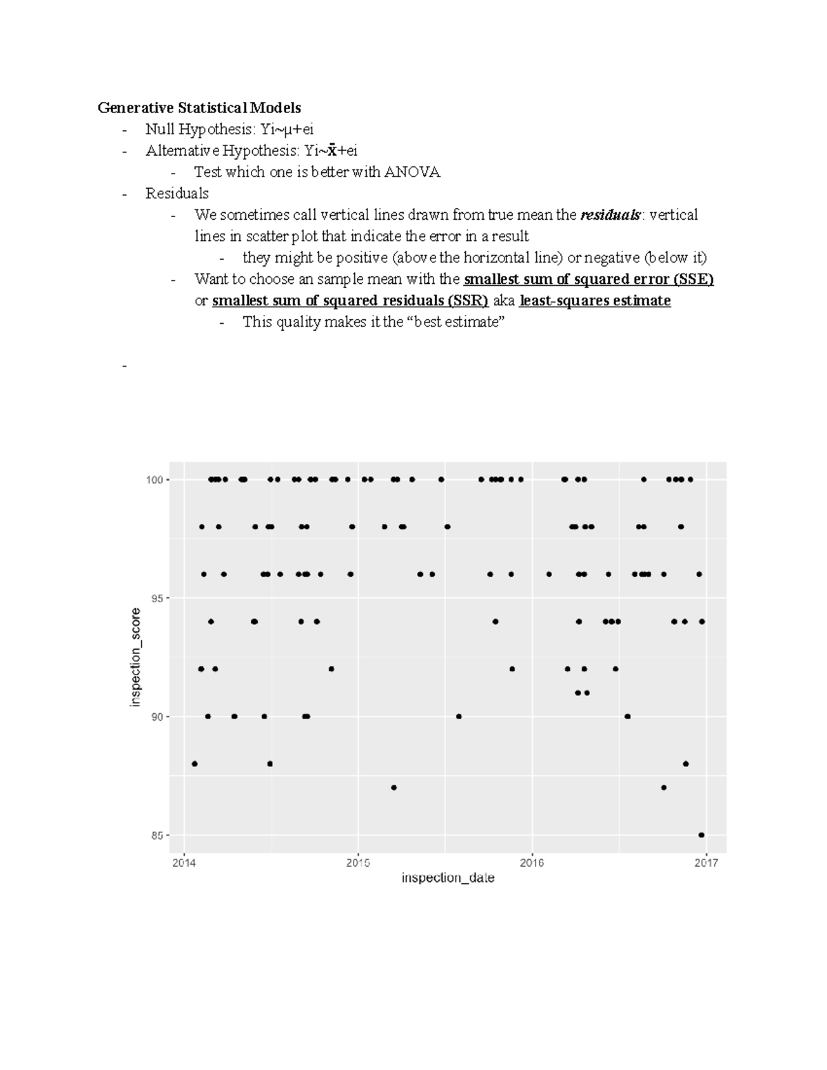 Final Exam Notes Focuses Mostly On Chapter 3 And 4 Concepts Generative Statistical Models