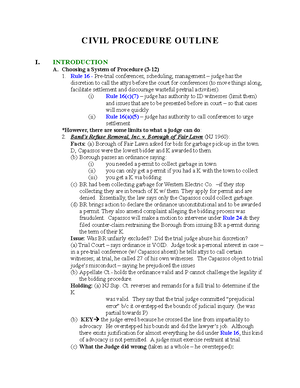 Civil Procedure - Prof Vazquez - CHOOSING THE FORUM: TERRITORIAL ...
