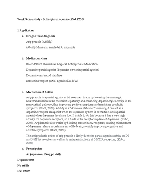 Week 7 case study - Week 7 Case study Diagnosis: (F90) Attention ...