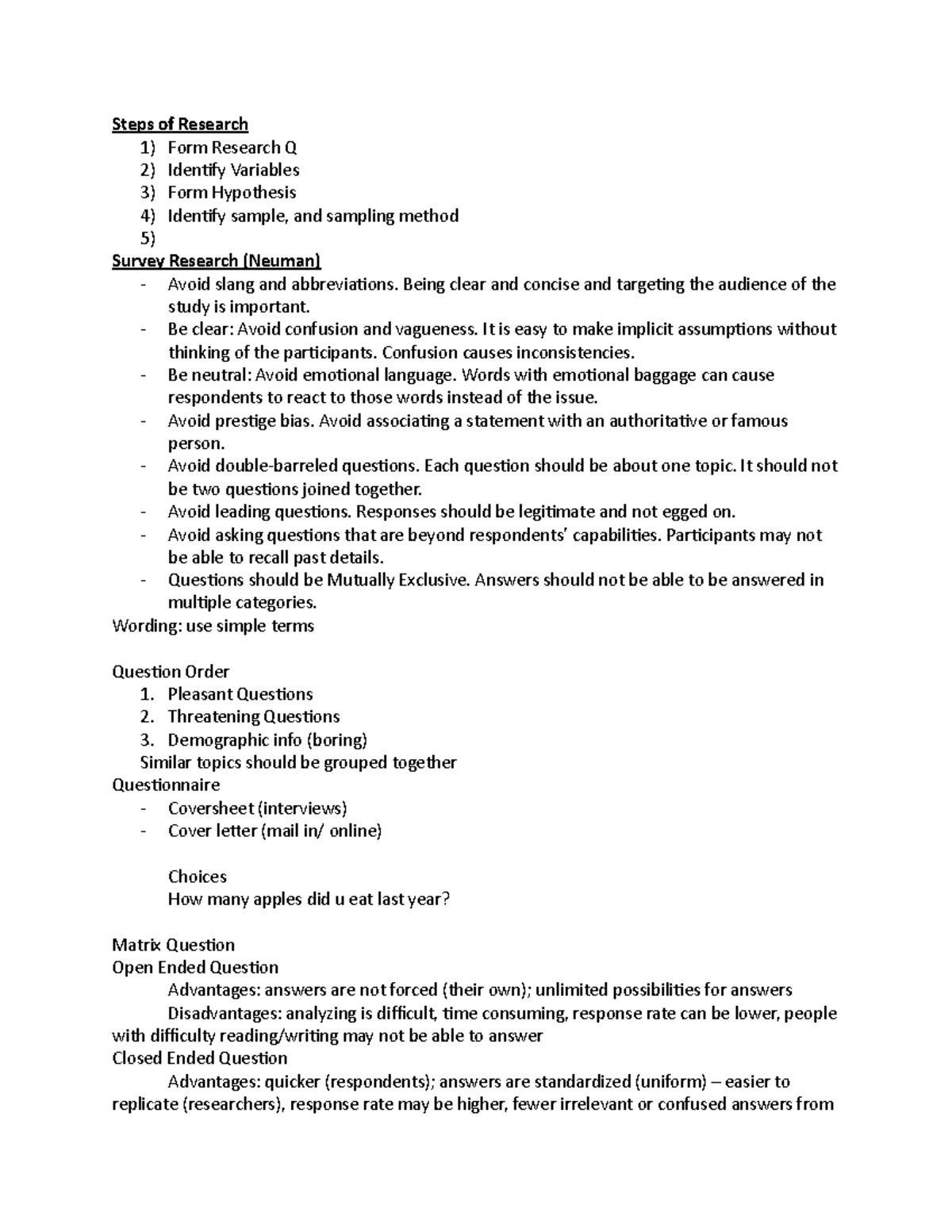 Steps of Research - Dr. Omuri - Steps of Research 1) Form Research Q 2 ...
