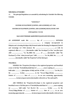 Tutorial 1 - NLC 1965 - 1. What is the law governing land in Malaysia ...