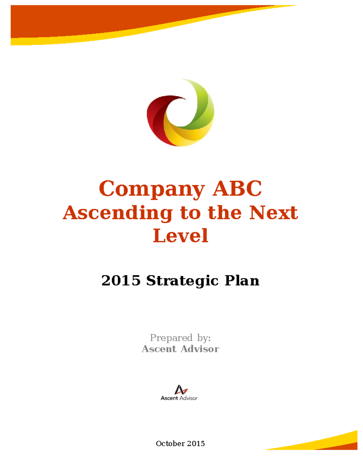 Strategic-plan-sample-ascent-pdf A97ECDD3 (1) - Company ABC Ascending ...