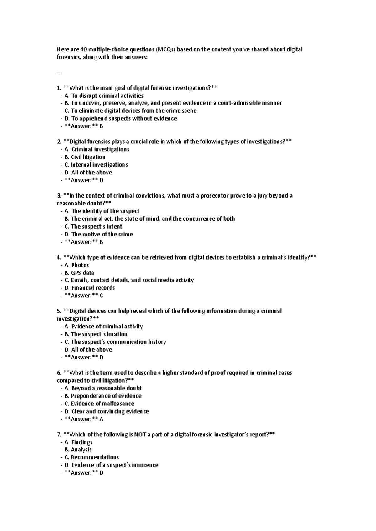 Here are 40 multiple - sad - Here are 40 multiple-choice questions ...