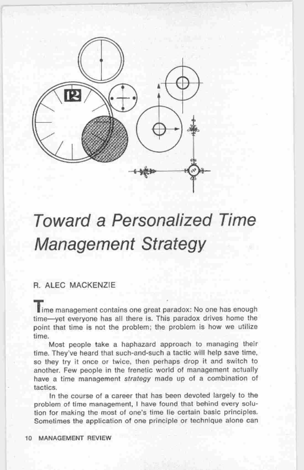 Time management - Notes - Toward a Personalized Time Management ...
