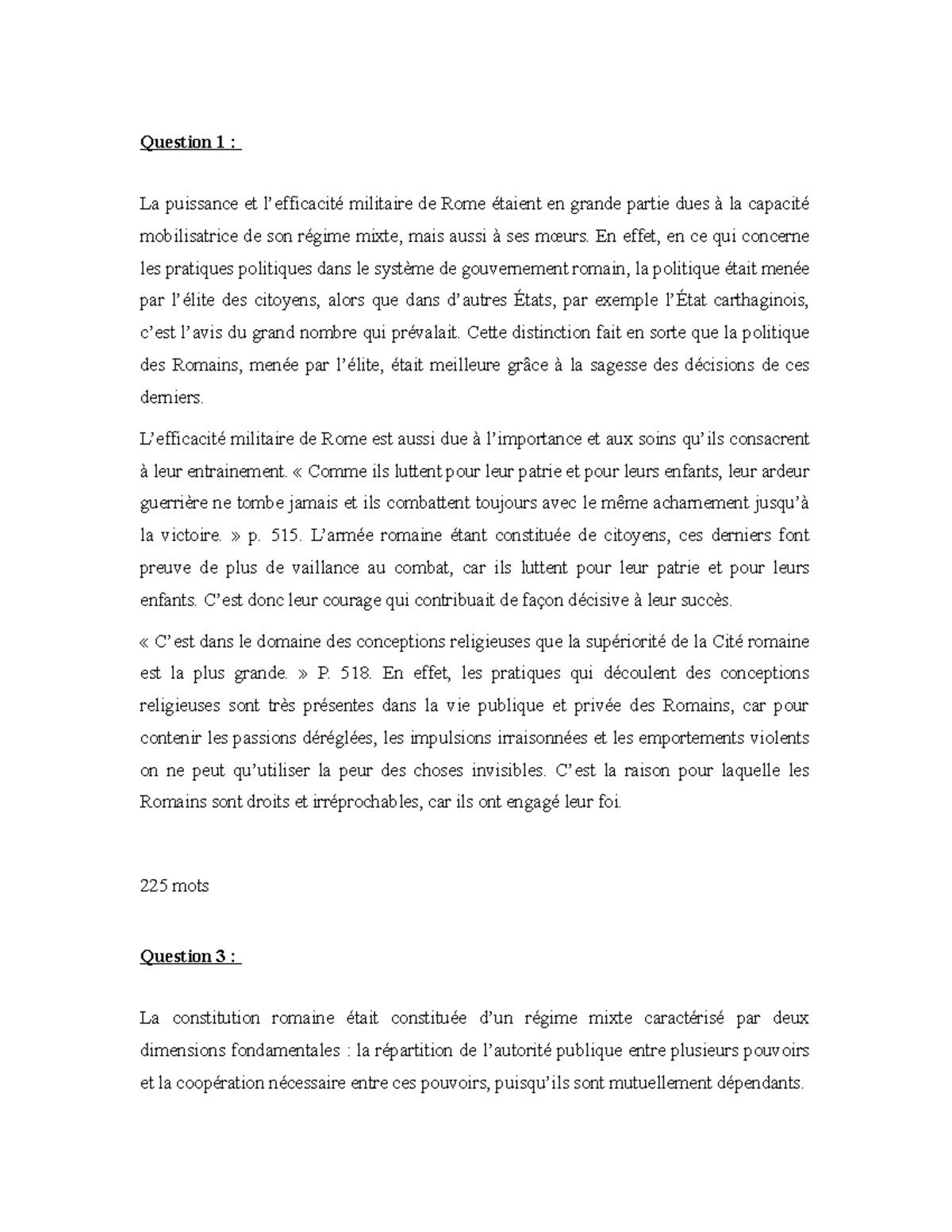 Compte rendu POL1201 - travail de mi session - Question 1 : La ...