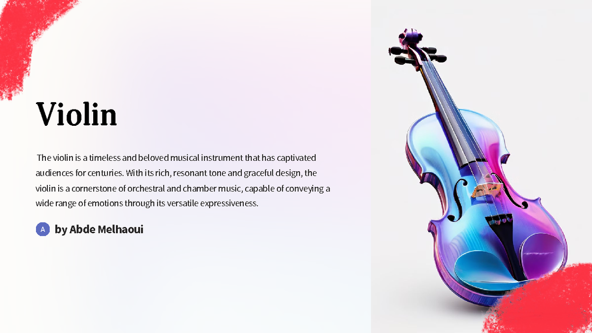 Introduction to the Violin - Violin The violin is a timeless and beloved musical instrument that ...