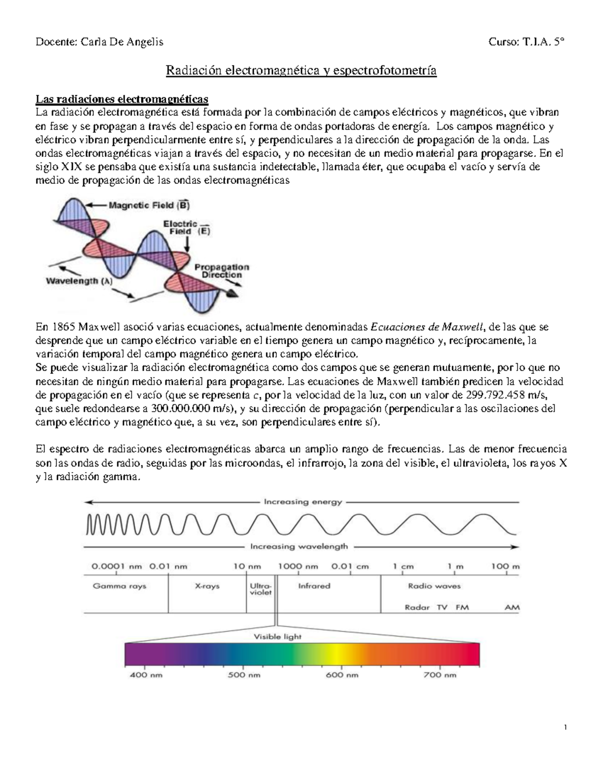 GUIA TP 12 - Tiempo de protrombina - Radiación electromagnética y espectrofotometría Las ...