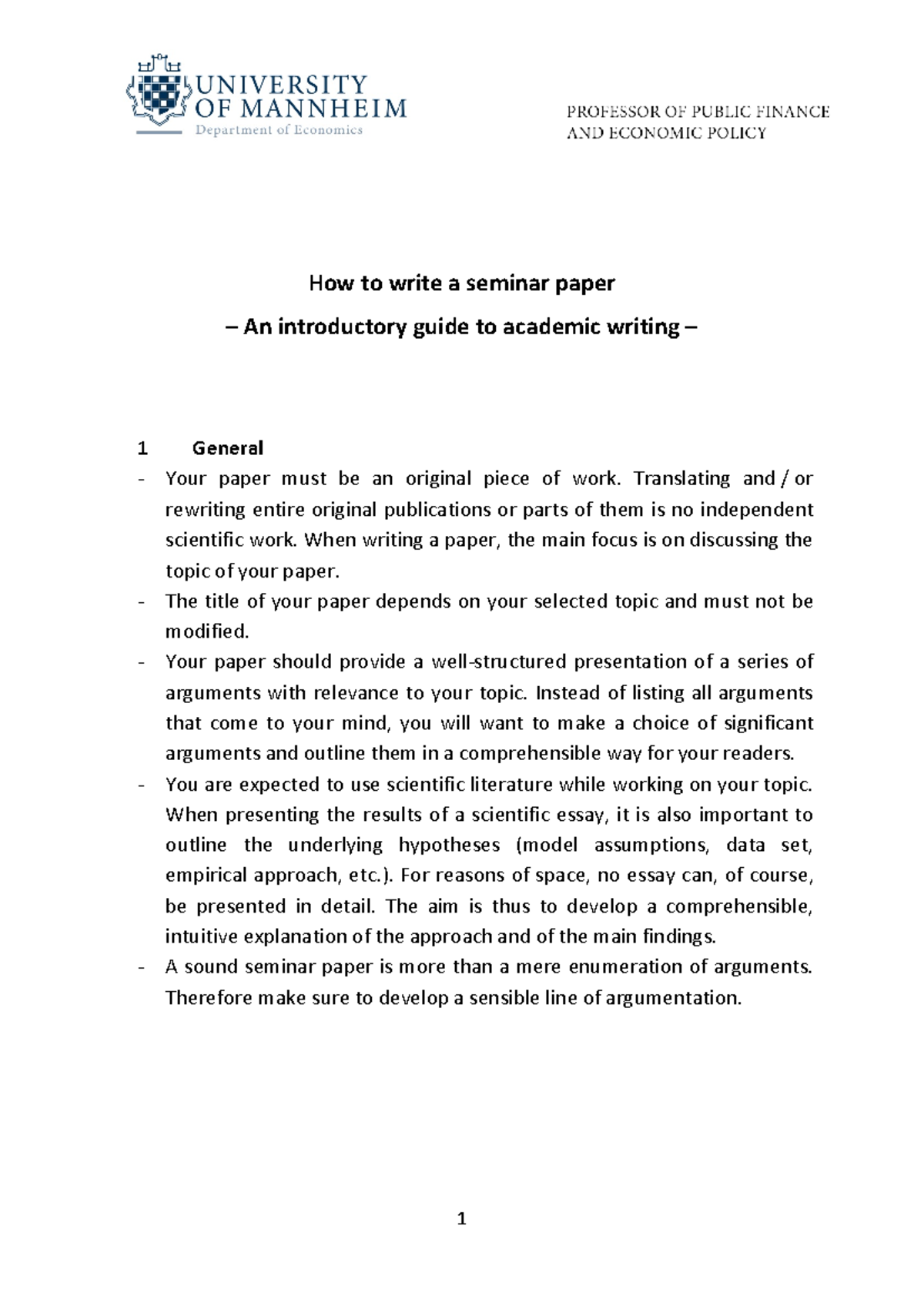 How to write a seminar paper - Translating and / or rewriting entire ...