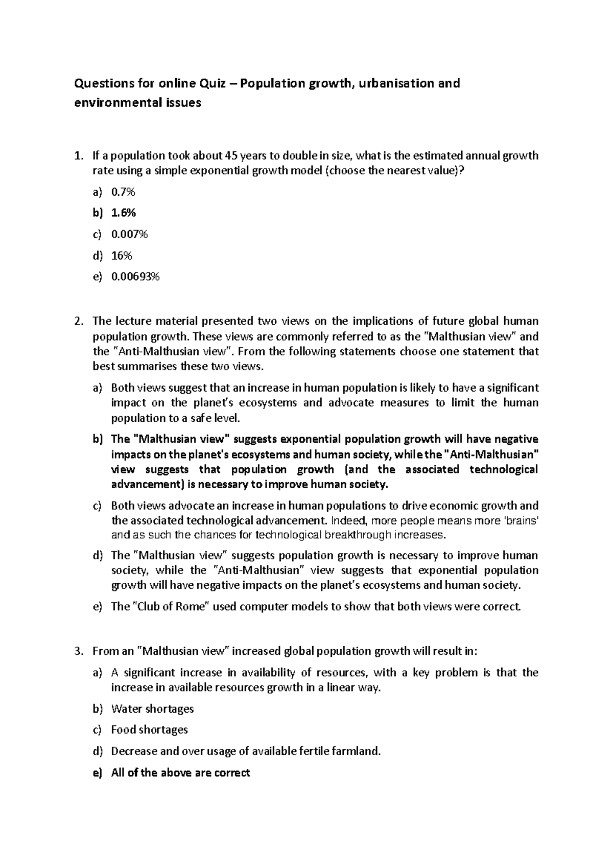 MCQs-week05 - MCQ - Questions for online Quiz – Population growth ...