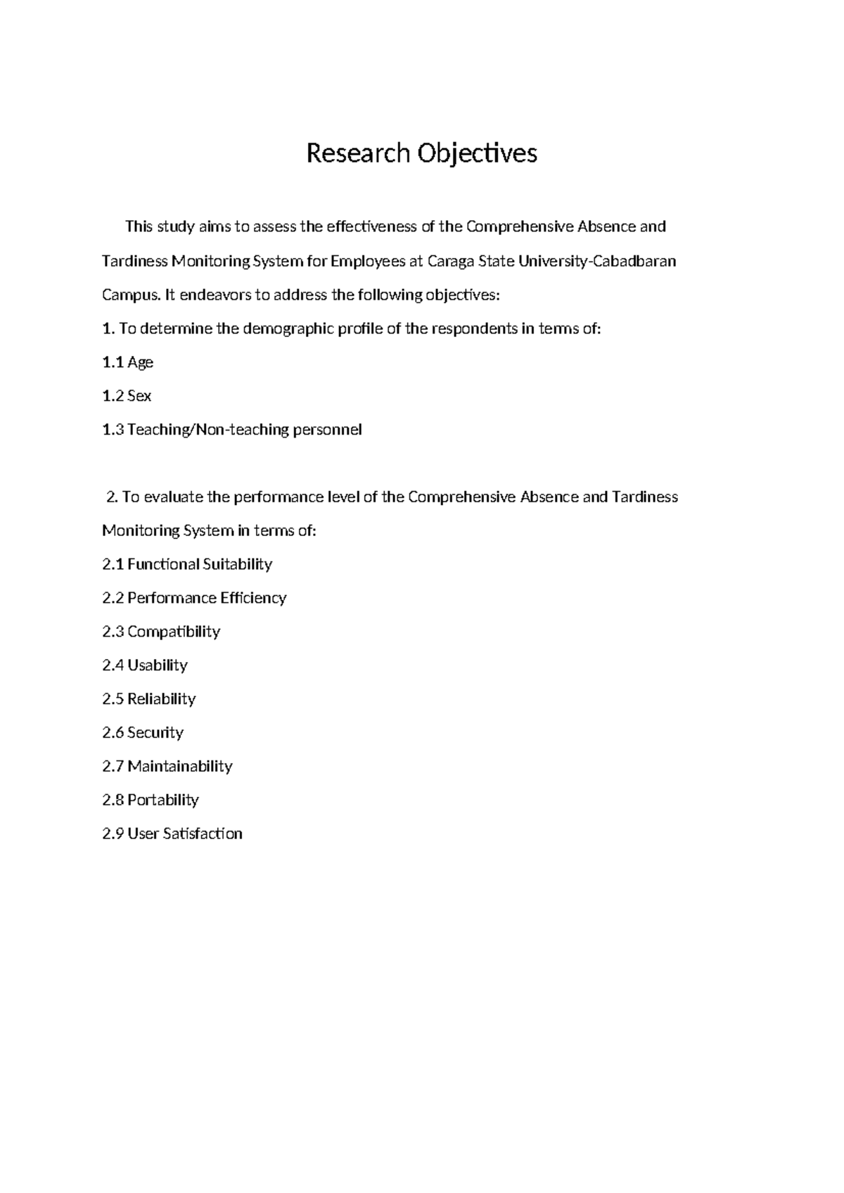 Statistical Result sample - Research Objectives This study aims to ...