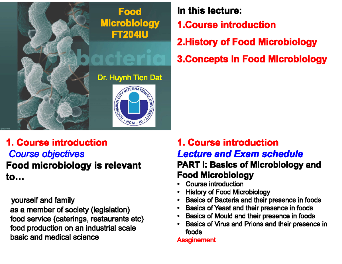 Food Mibi lec 1 - note - food mibi - Studocu