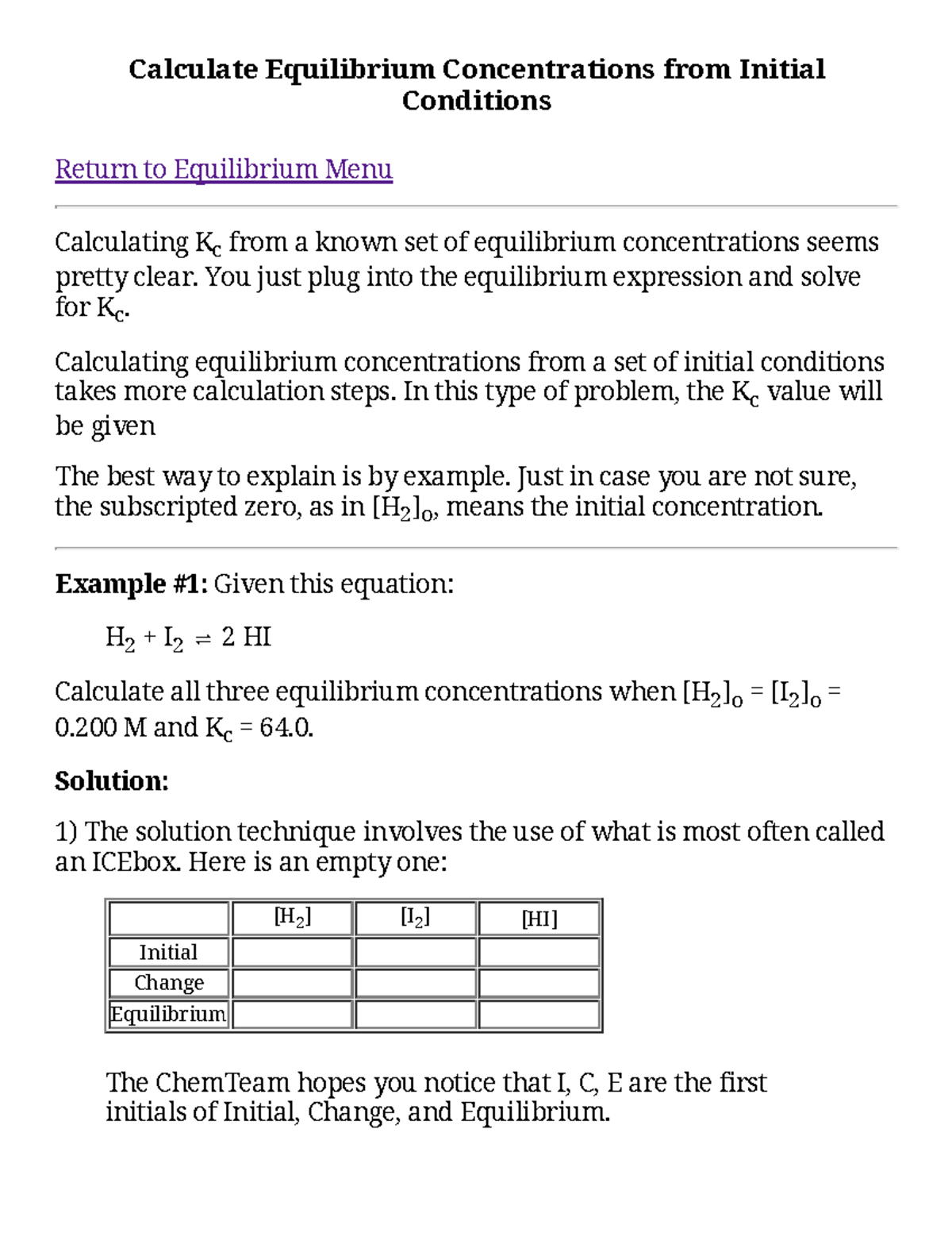 Equlibrium Calculations - Ultima EXP - Calculate Equilibrium ...