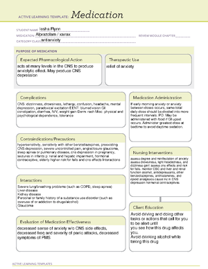 Propranolol - Medication templates for ATI mental health - ACTIVE ...