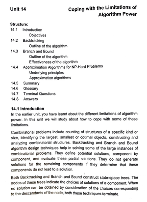 Analysis and Design of Algorithms - Transform and Conquer - Studocu