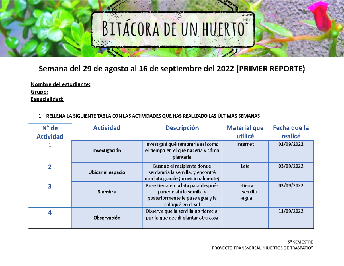 Bitacora Semanal.docx.pdf montse 8 - Semana del 29 de agosto al 16 de septiembre del 2022 ...