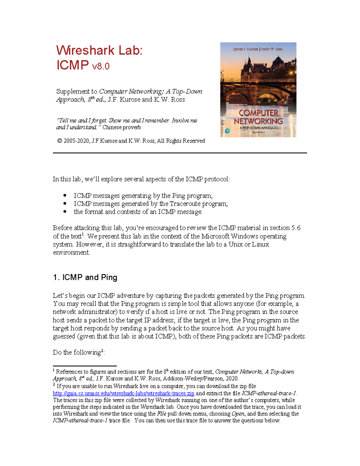 Lab 9 Wireshark Icmp Icmp Protocol Lab Wireshark Lab Icmp V8