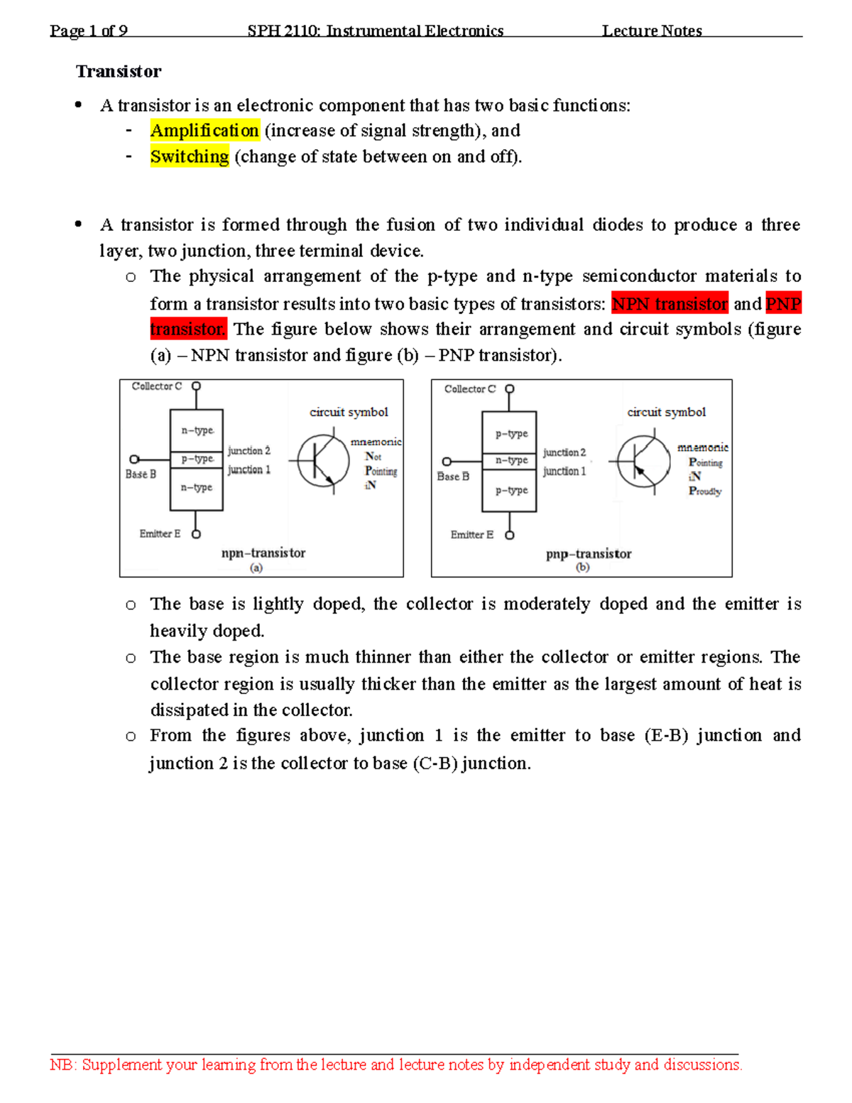 6 Transistors and Op amps - Bsc. Electrical and Electronic engineering ...