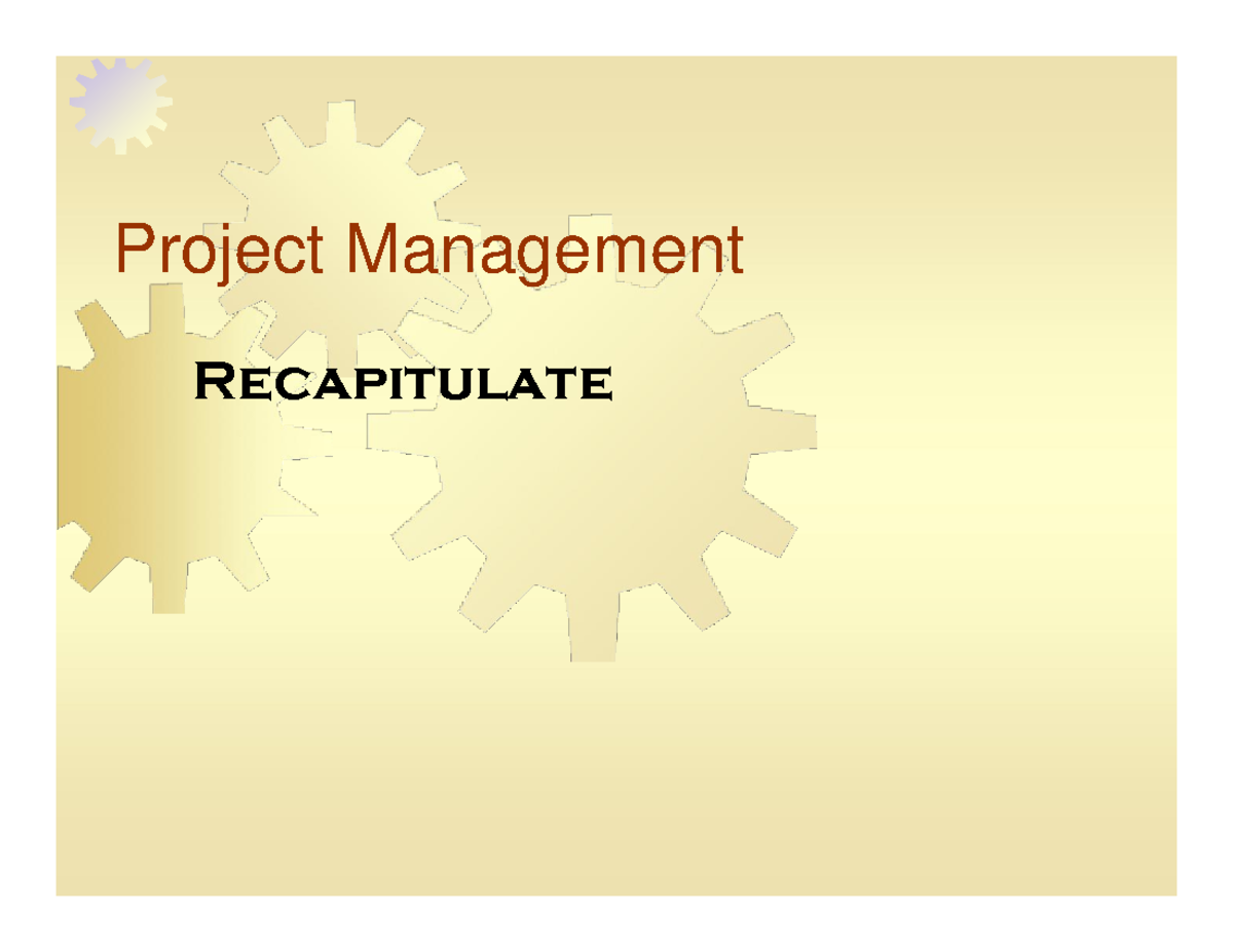PM-Roadmap-02 - Project Management Recapitulate ####### Share ...