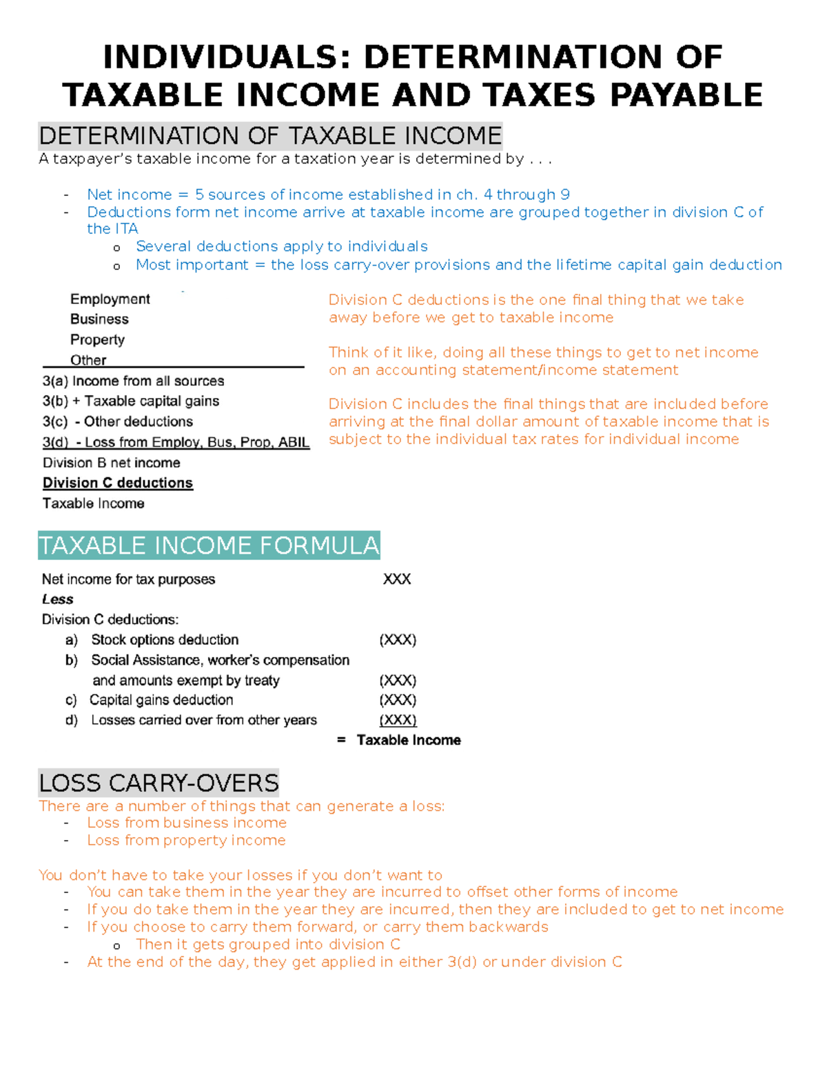 BUS 3120 - Chapter 10 - INDIVIDUALS: DETERMINATION OF TAXABLE INCOME ...