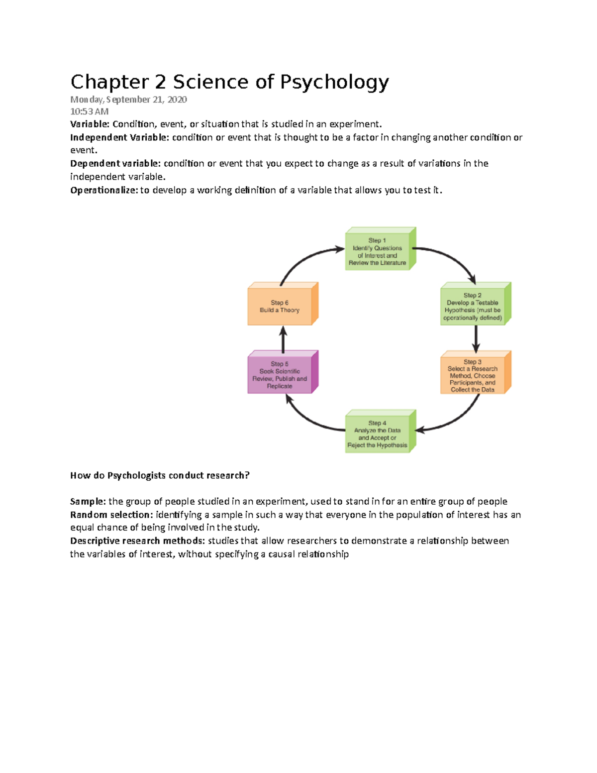 Chapter 2 Science of Psychology - Chapter 2 Science of Psychology ...