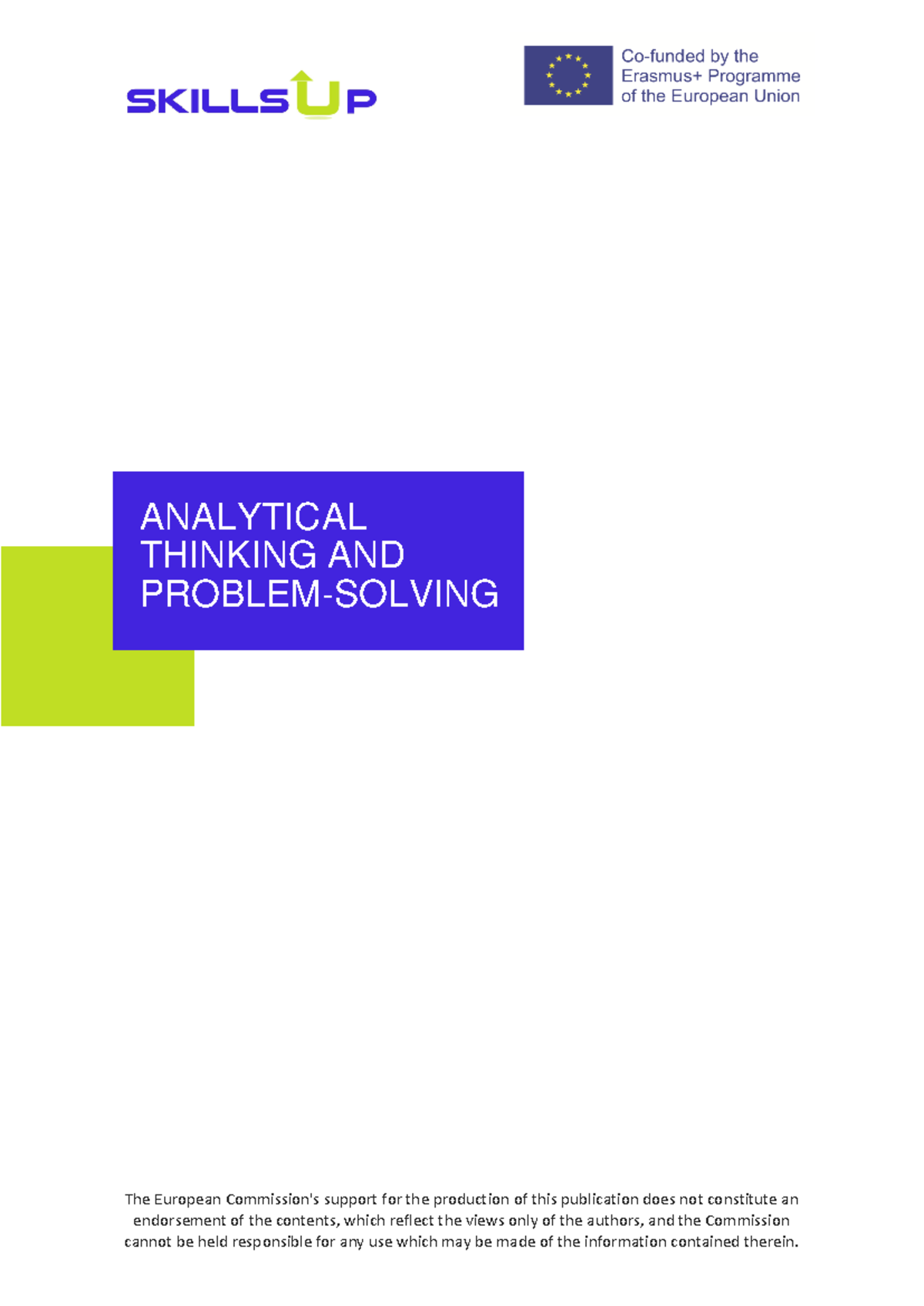 Analytical Thinking and Problem Solving - The European Commission's ...
