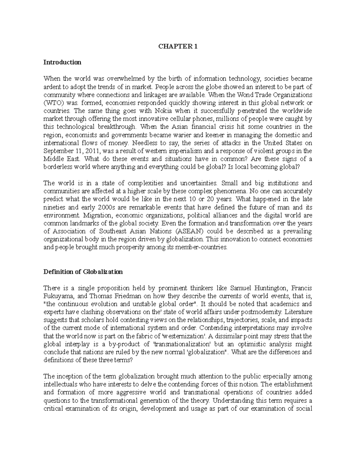 Book 1-4 - TCW BOOK PDF - CHAPTER 1 Introduction When the world was ...