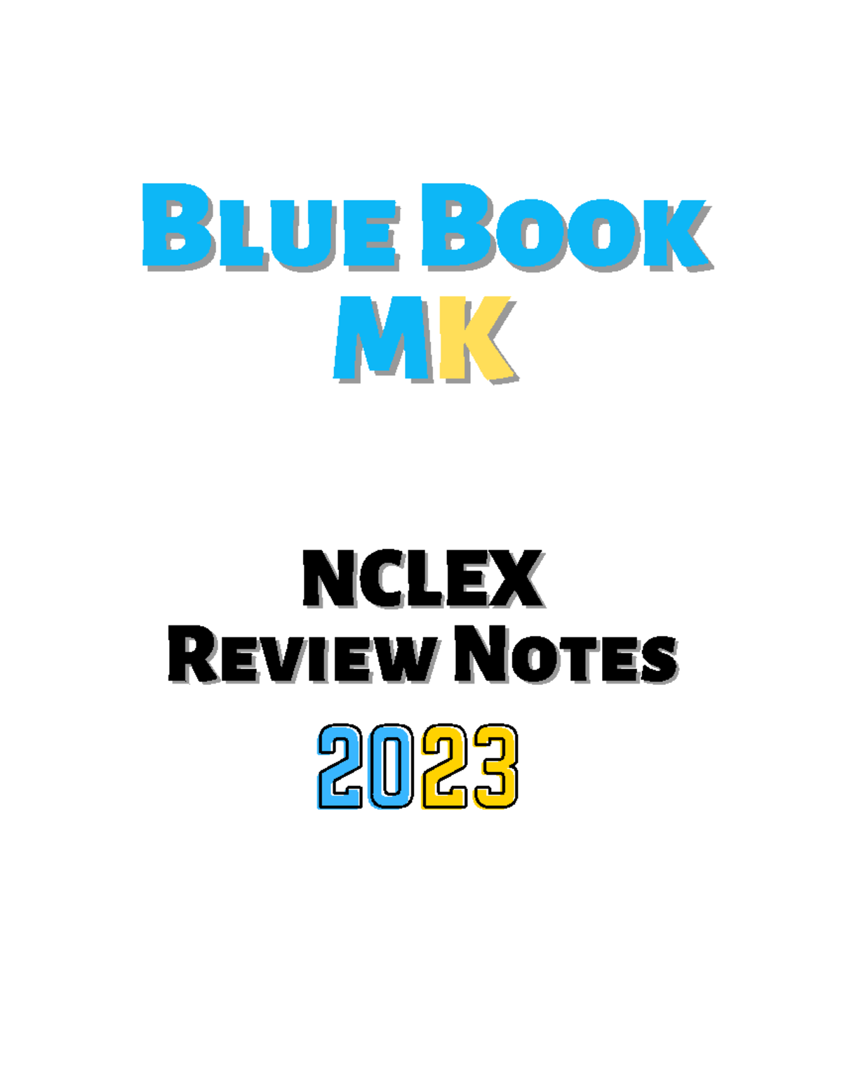 2- Blue Book - Nclex RN Bundles - Blue BookBlue Book M MKK NCLEX NCLEX ...