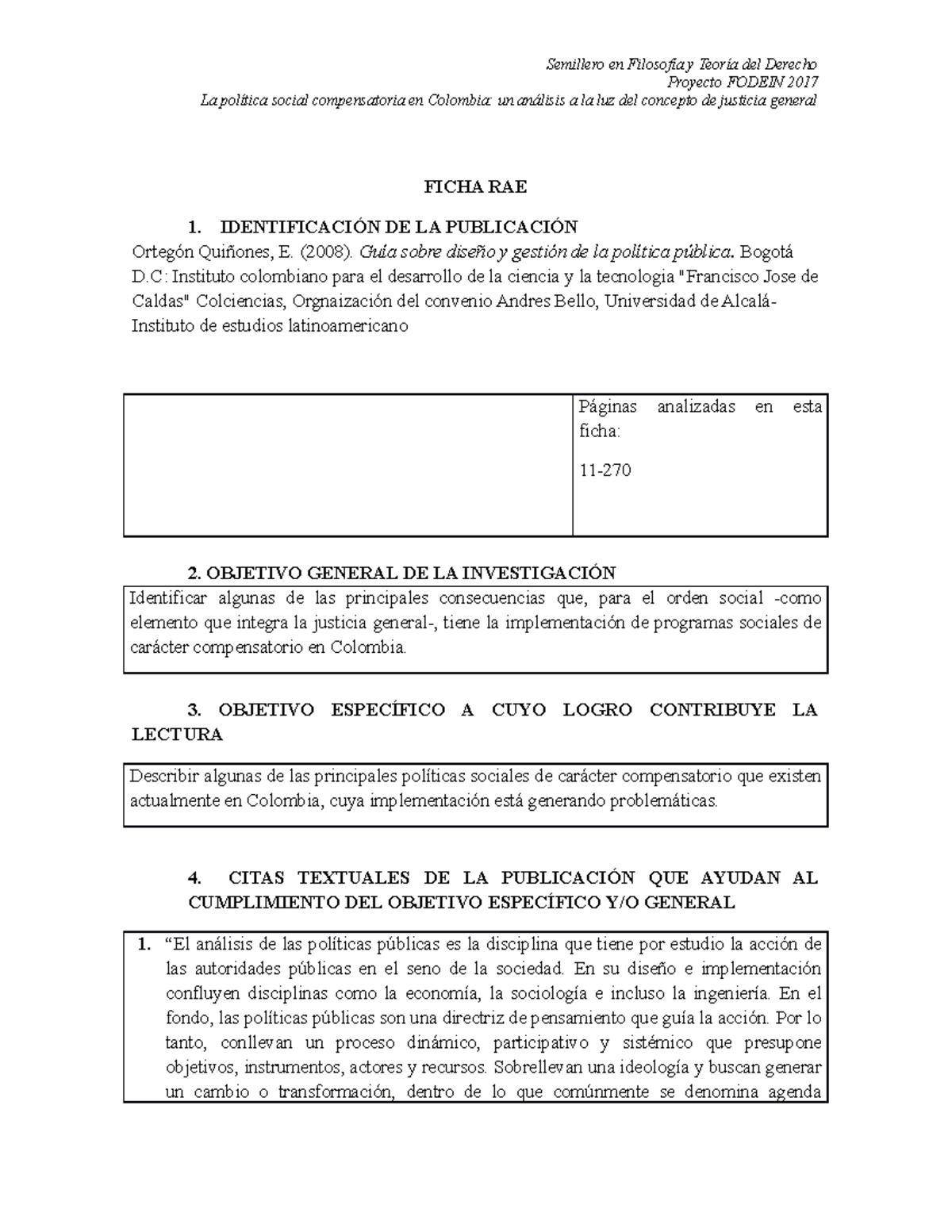 Modelo DE Ficha RAE ( Resumen Análitico DE Escrito) 3 - Semillero en y ...