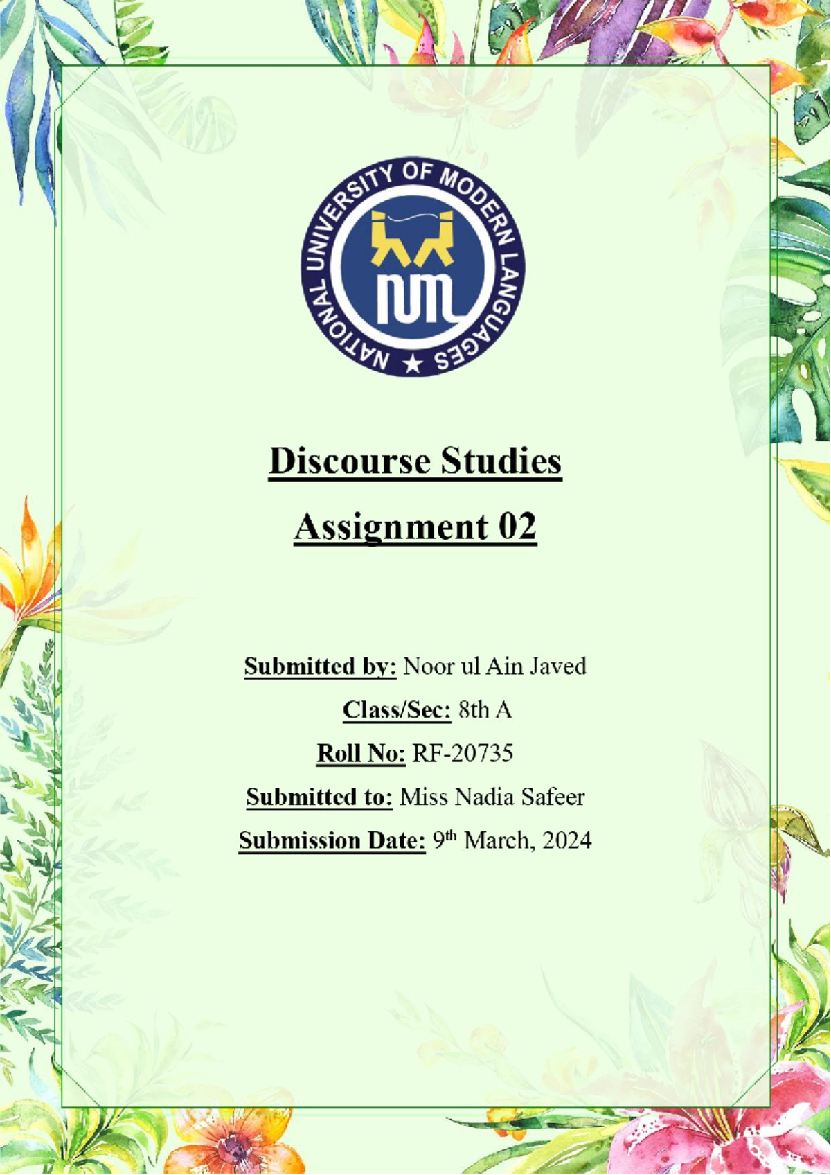 Assignment 2 - Related to Discourse - Title: Analyzing Theme and Rheme in a Written Discourse ...