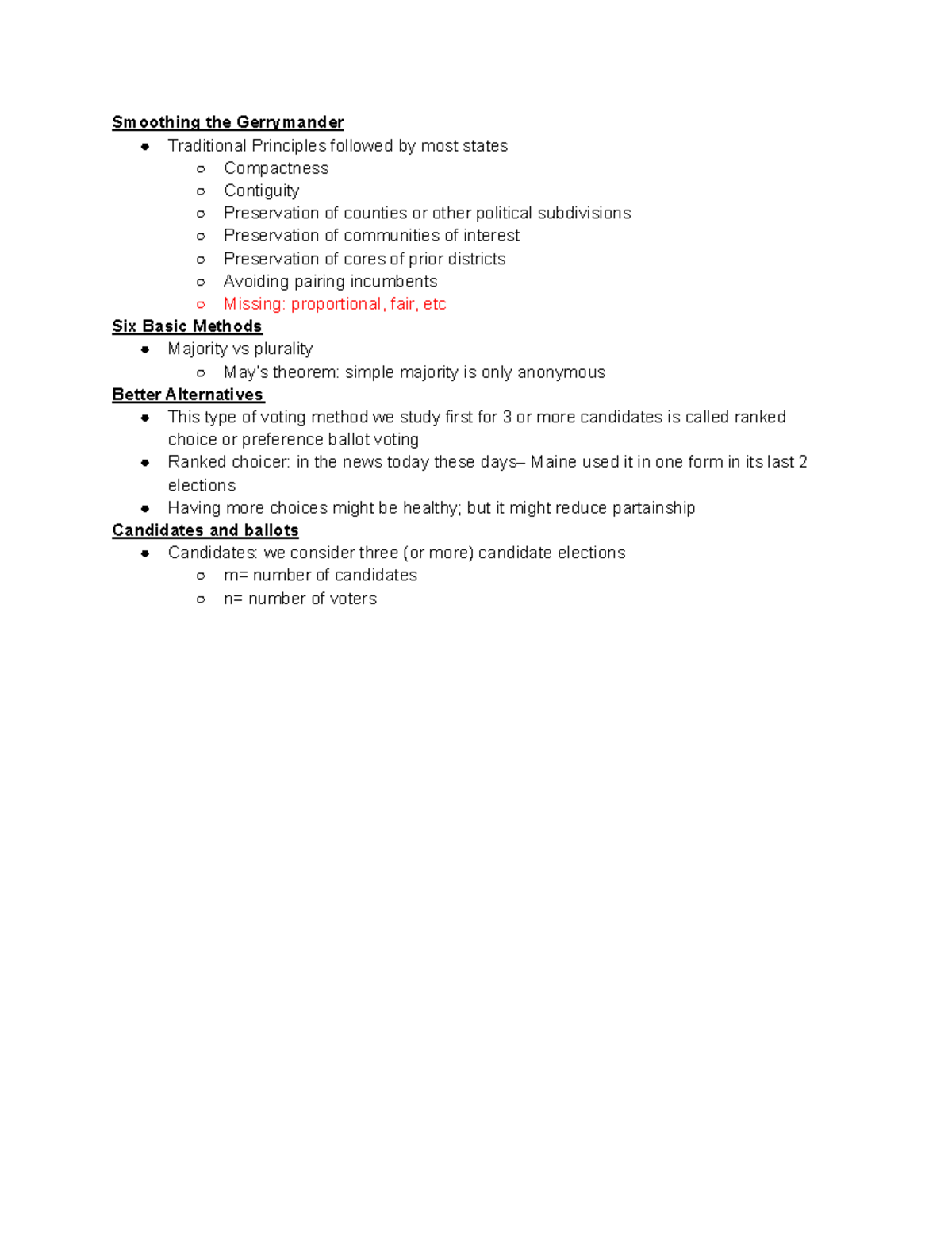 (wk.11) Math and Politics - Smoothing the Gerrymander Traditional ...