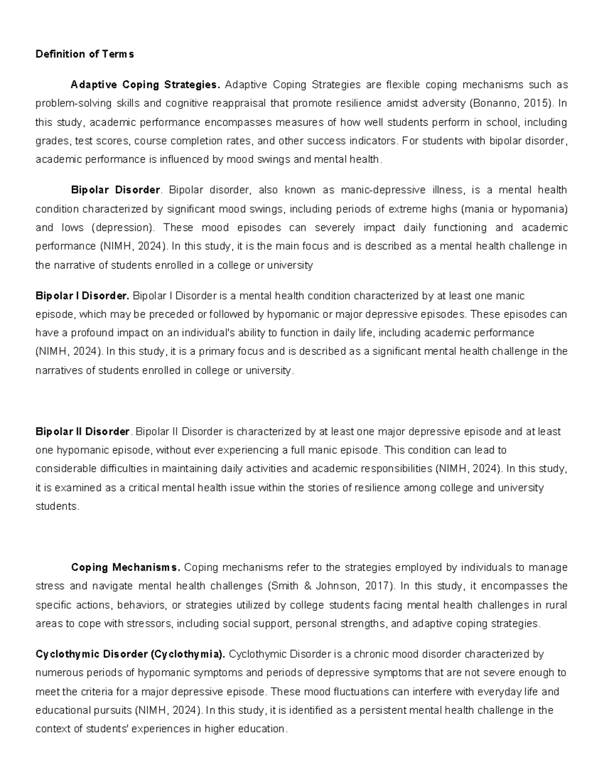 Definition-OF- Terms 2 - Definition of Terms Adaptive Coping Strategies ...