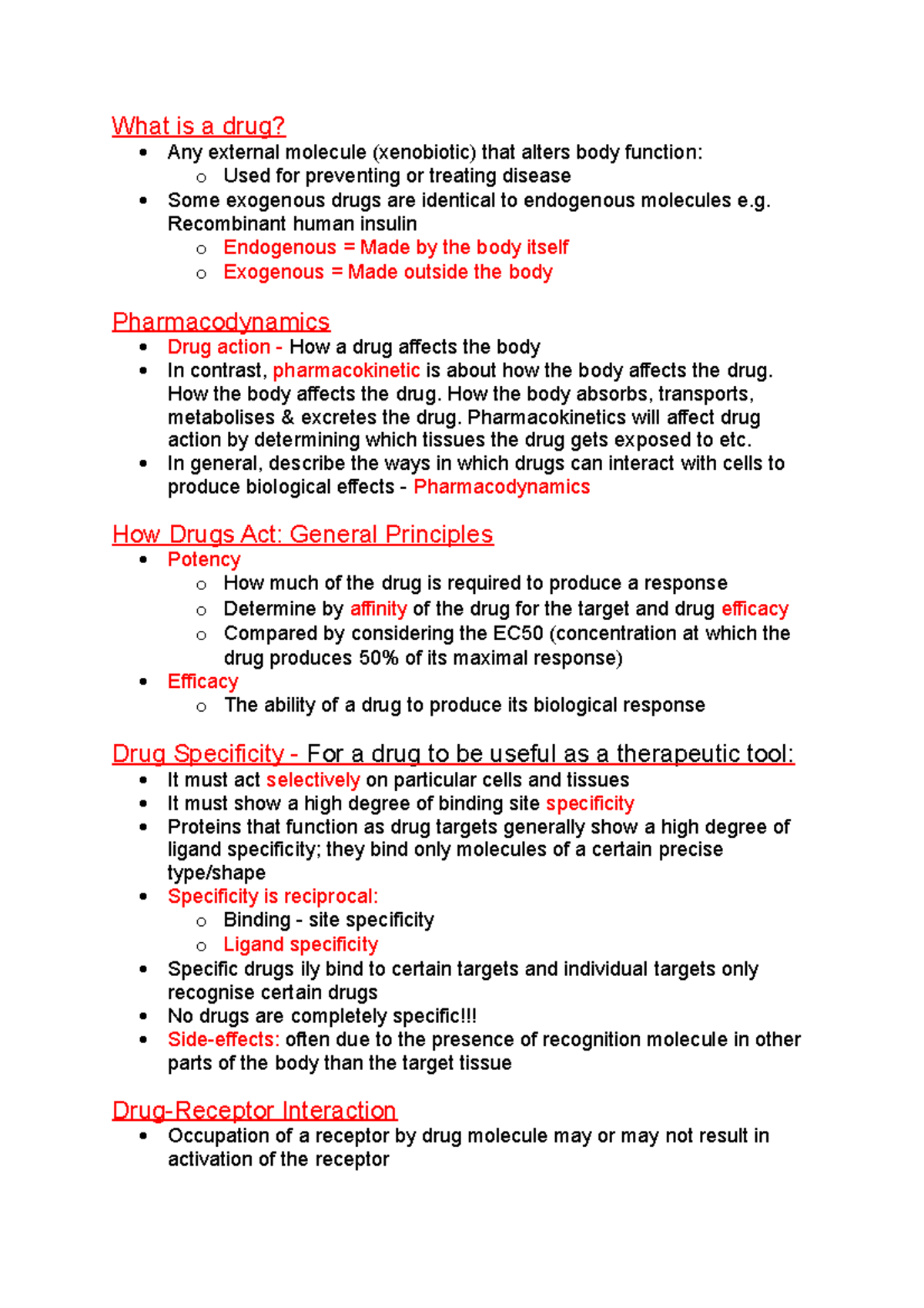 Introduction to Pharmacology: What is a drug? - What is a drug? Any ...
