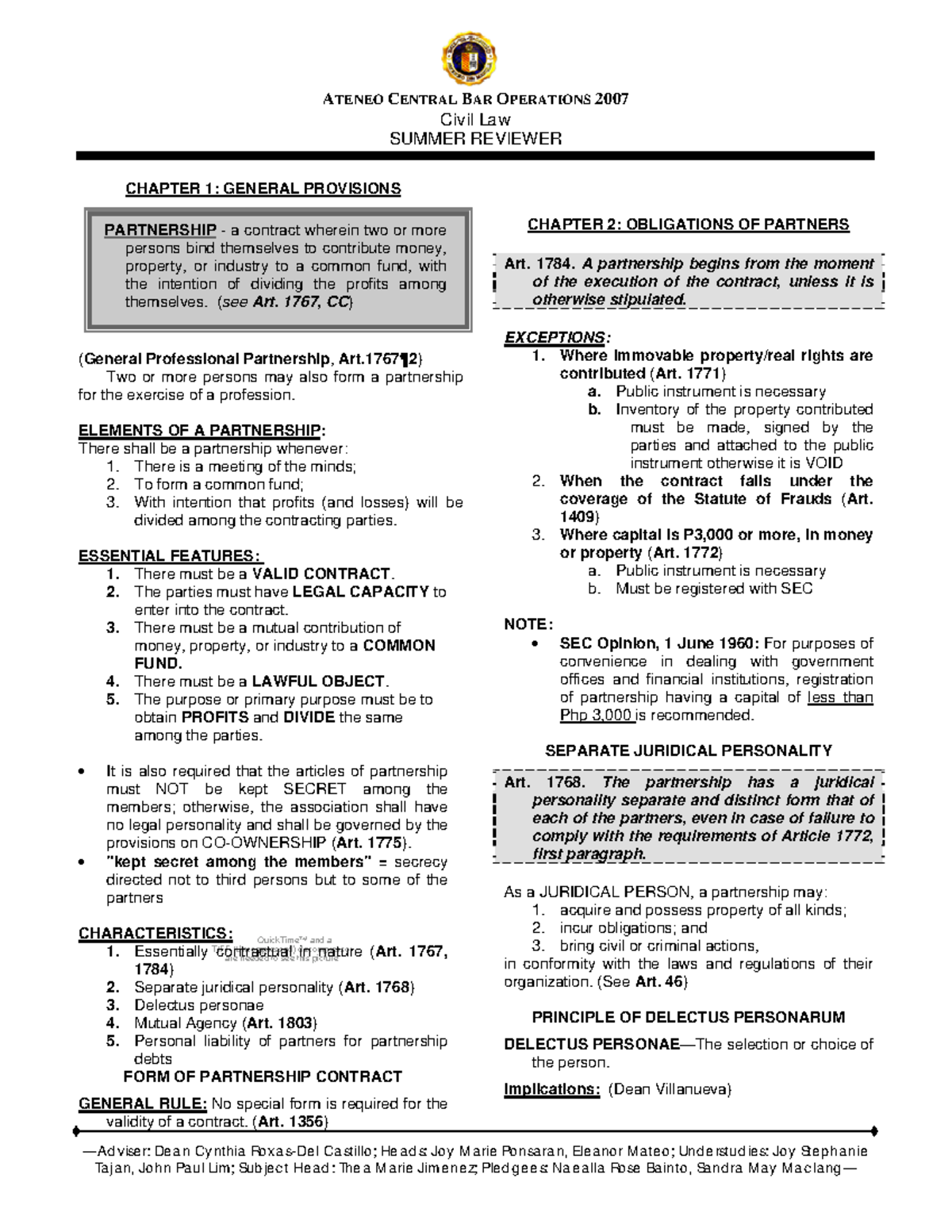 Law on Partnership Reviewer - QuickTime™ and a TIFF (Uncompressed ...
