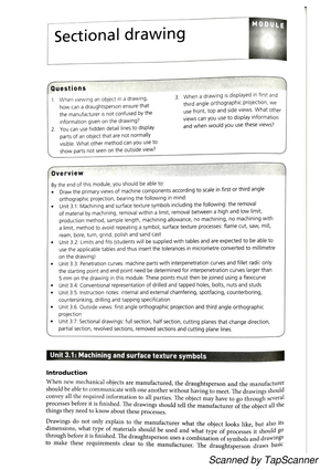 Sectional Drawing Notes - SECTIONAL DRAWING 1 To produce a sectional ...