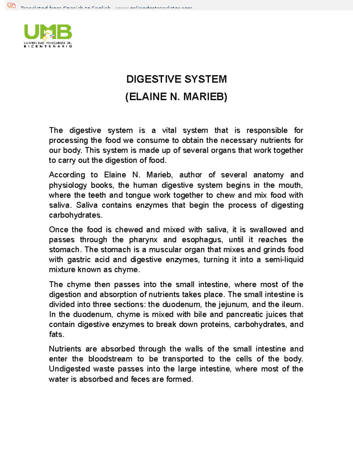 Digestive system - Elaine N. Marieb - DIGESTIVE SYSTEM (ELAINE N ...