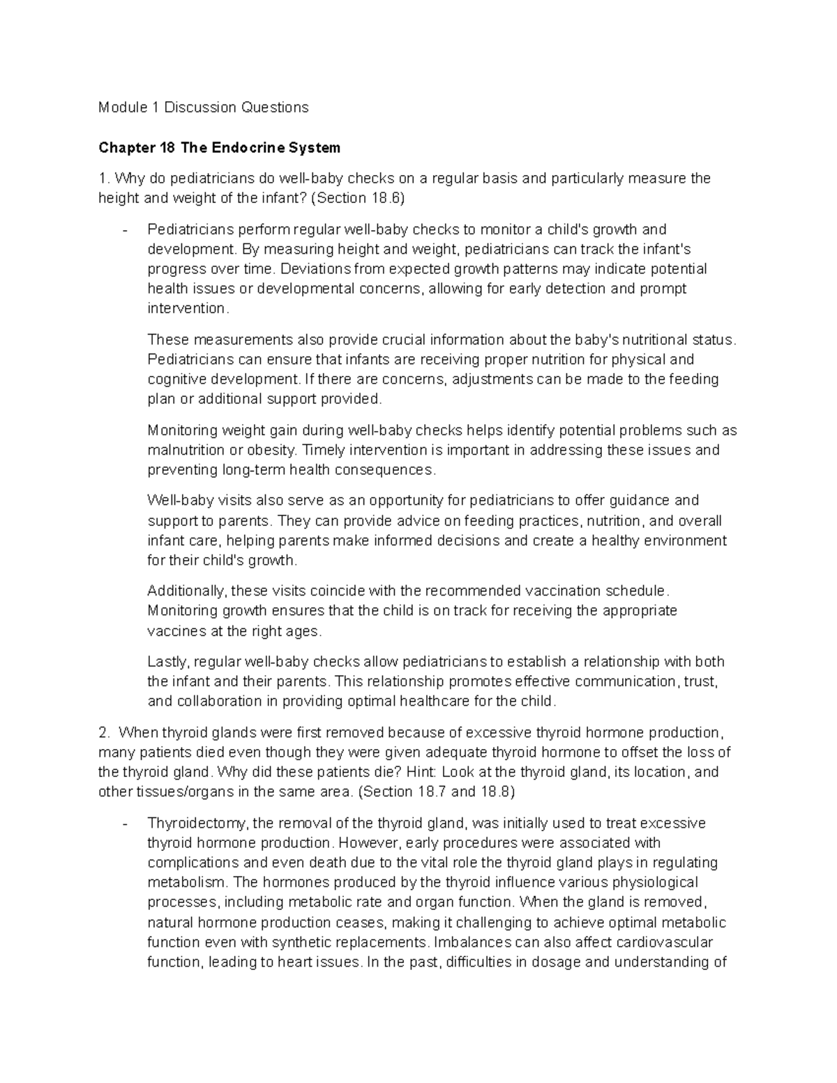 Module 1 Discussion Questions - Module 1 Discussion Questions Chapter ...