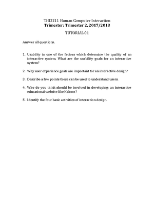 Assignment Project Guide THI2211 - THI 2211 Human Computer Interaction ...
