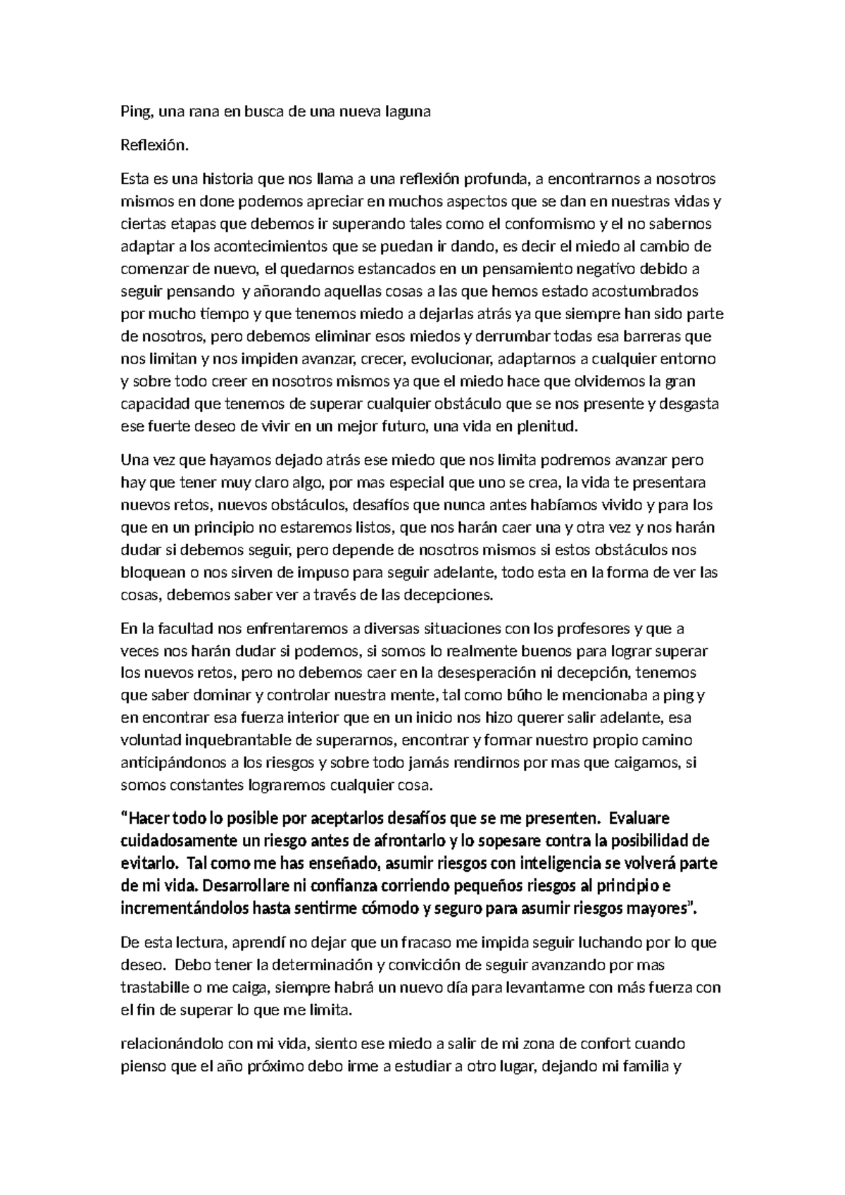 Ping - una sintesis del libro ping - Ping, una rana en busca de una ...