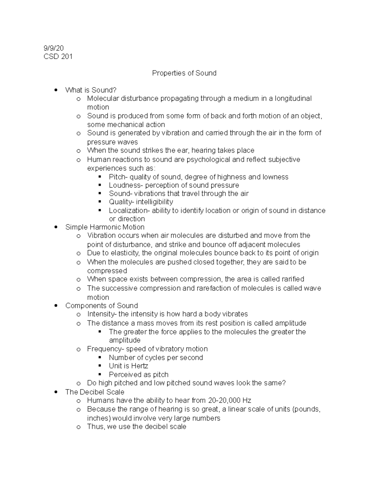 Lecture 4 Notes 9 9 CSD 201 Properties Of Sound What Is Sound O lecture-4-notes-9-9-csd-201-properties-of-sound-what-is-sound-o