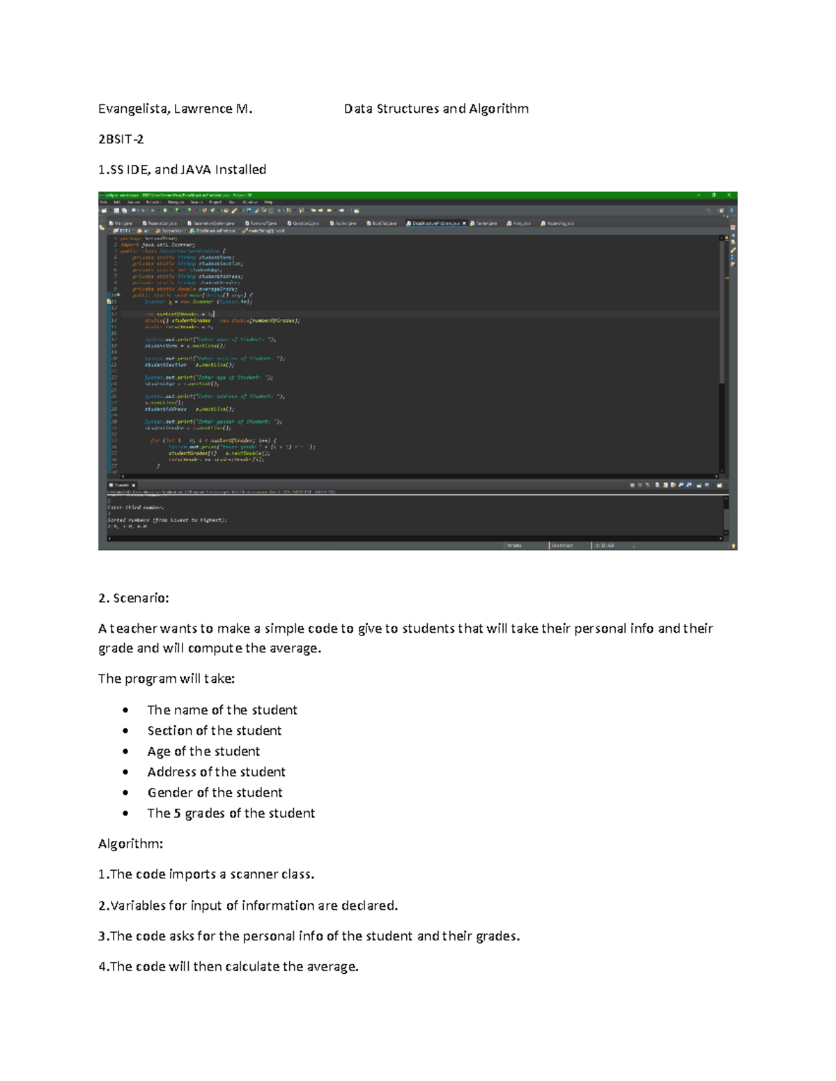 Review Activity 1 - Evangelista, Lawrence M. Data Structures and ...