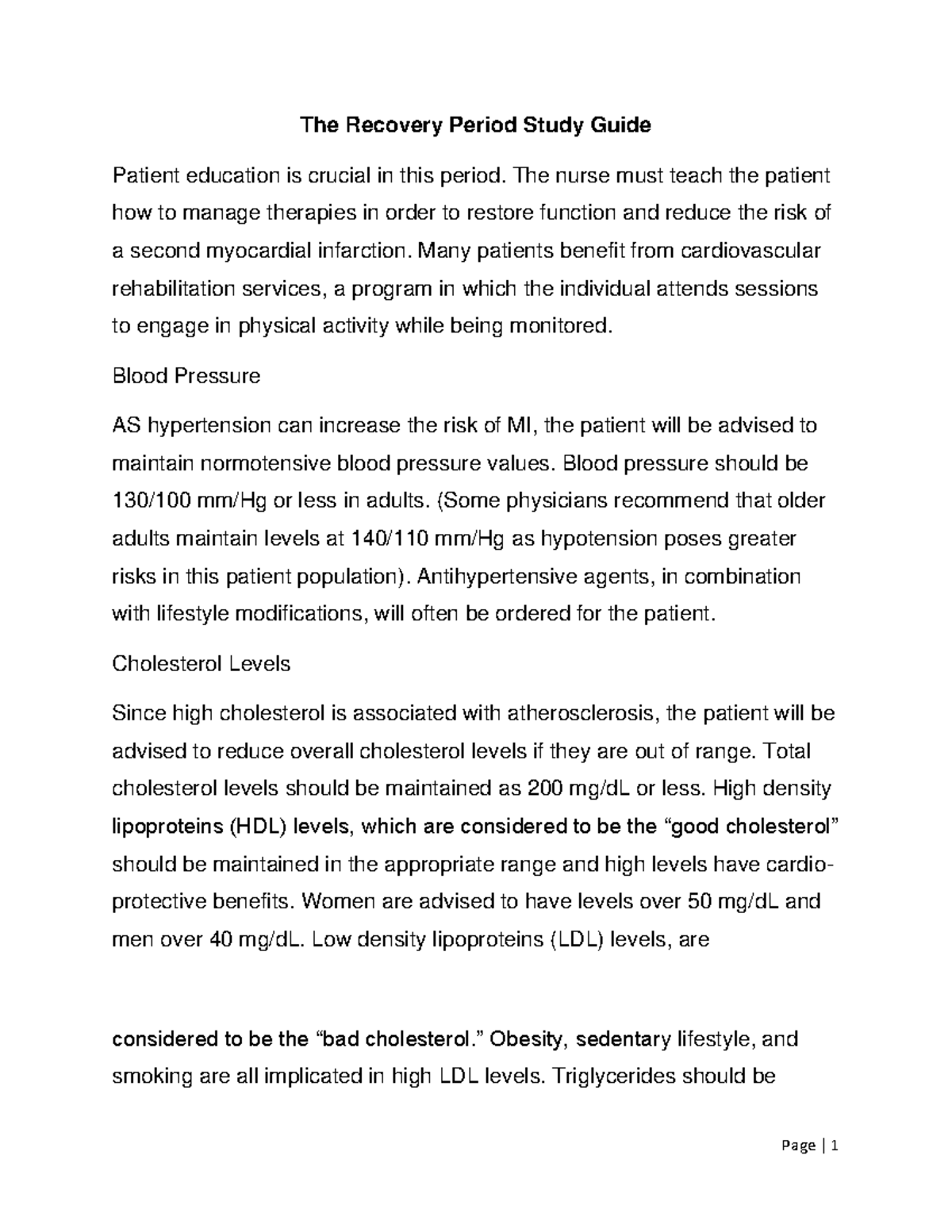 The Recovery Period Study Guide - The Recovery Period Study Guide ...