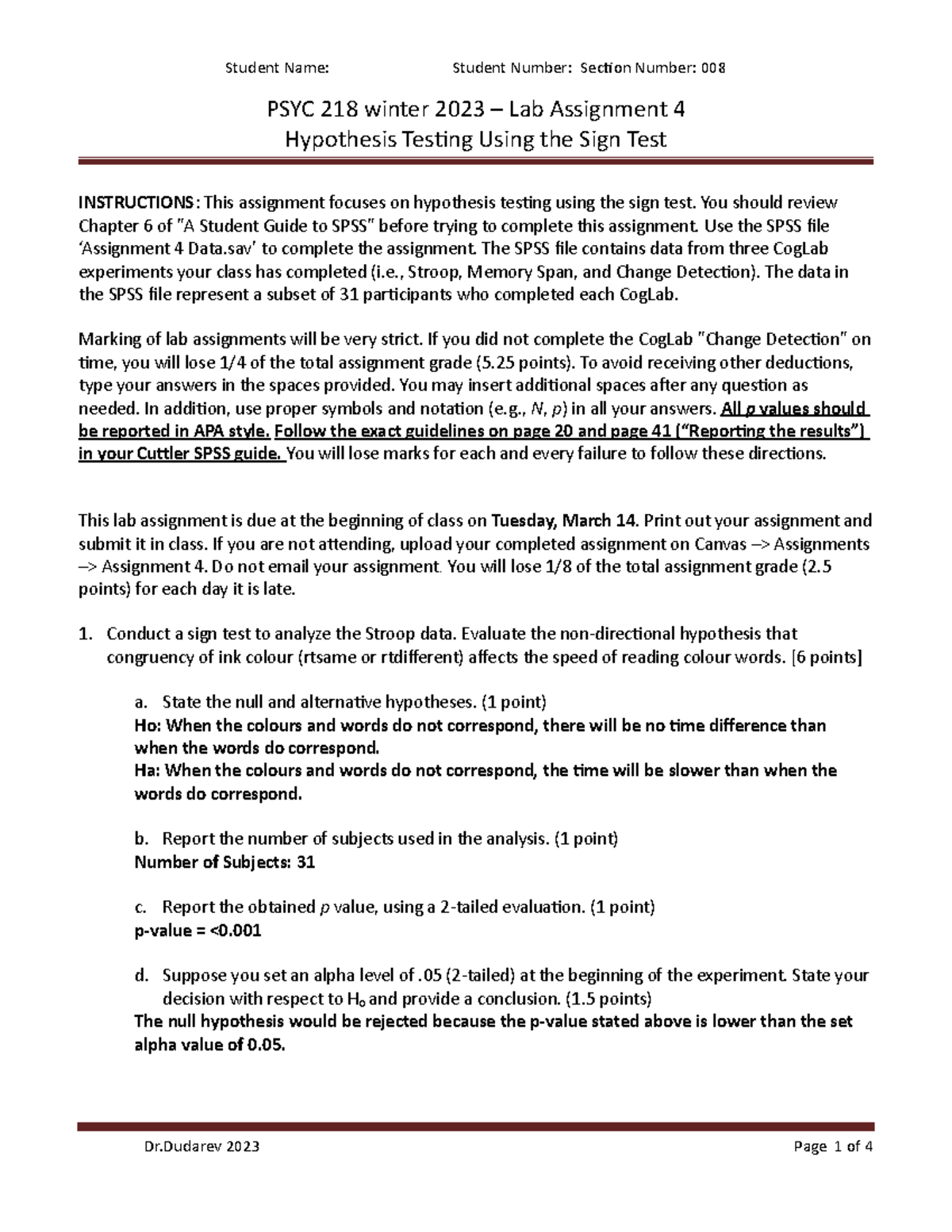 PSYC 218 008 - Assignment 4 - PSYC 218 winter 2023 – Lab Assignment 4 ...