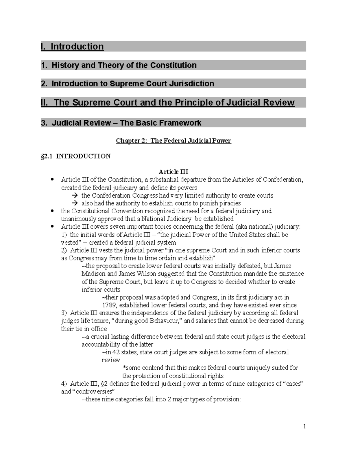 Chemerinsky - I. Introduction 1. History and Theory of the Constitution ...