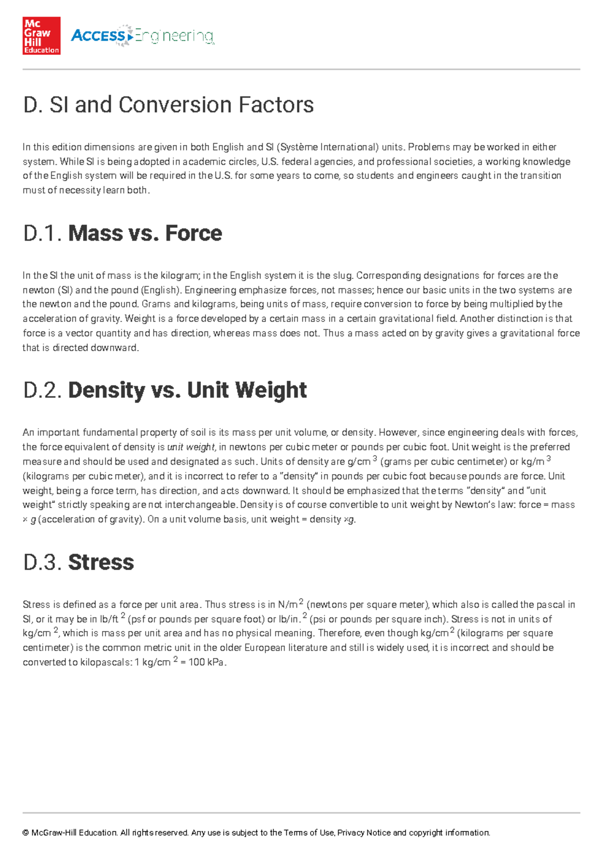 Si and conversion factors - D. SI and Conversion Factors In this ...