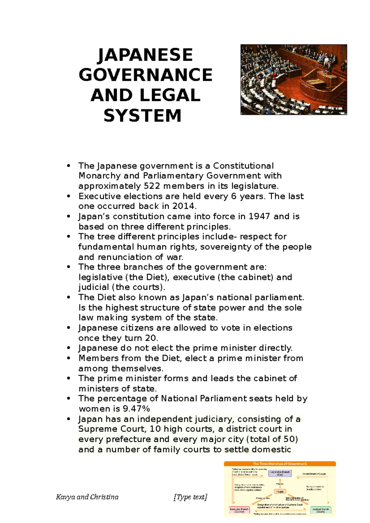 Japanese Governance AND Legal System - JAPANESE GOVERNANCE AND LEGAL ...