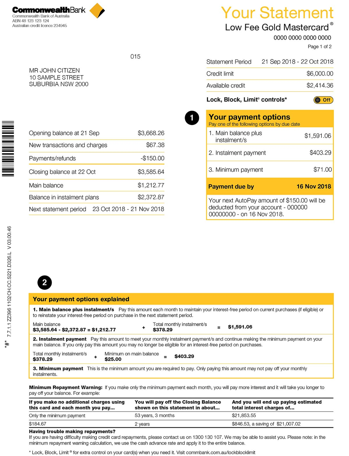 Sample-statement - Sample bank statement - CITS5503 - Studocu